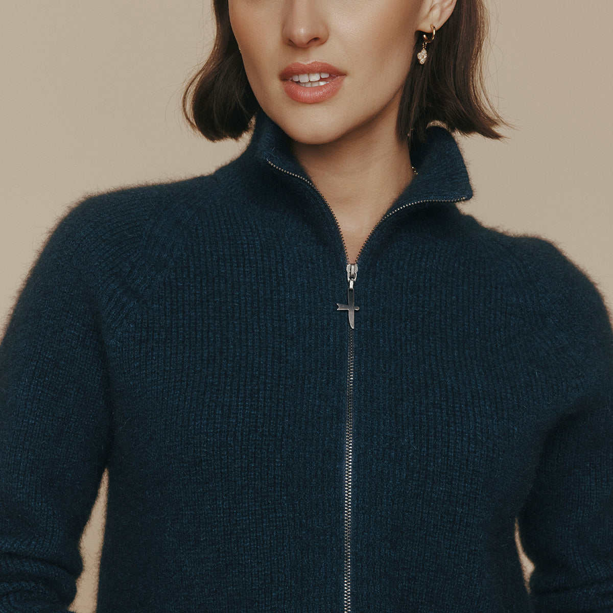 Eira Jacket - Deep Teal | Ecopossum™ Merino, Possum & Silk | Fisherman ...
