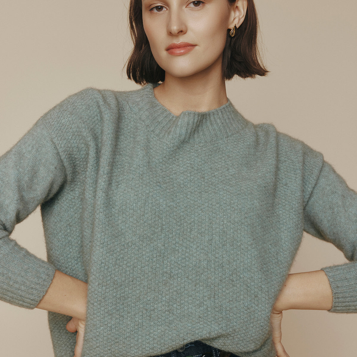 Sofia Sweater - Eggshell | Ecopossum™ Merino, Possum & Silk | Relaxed ...