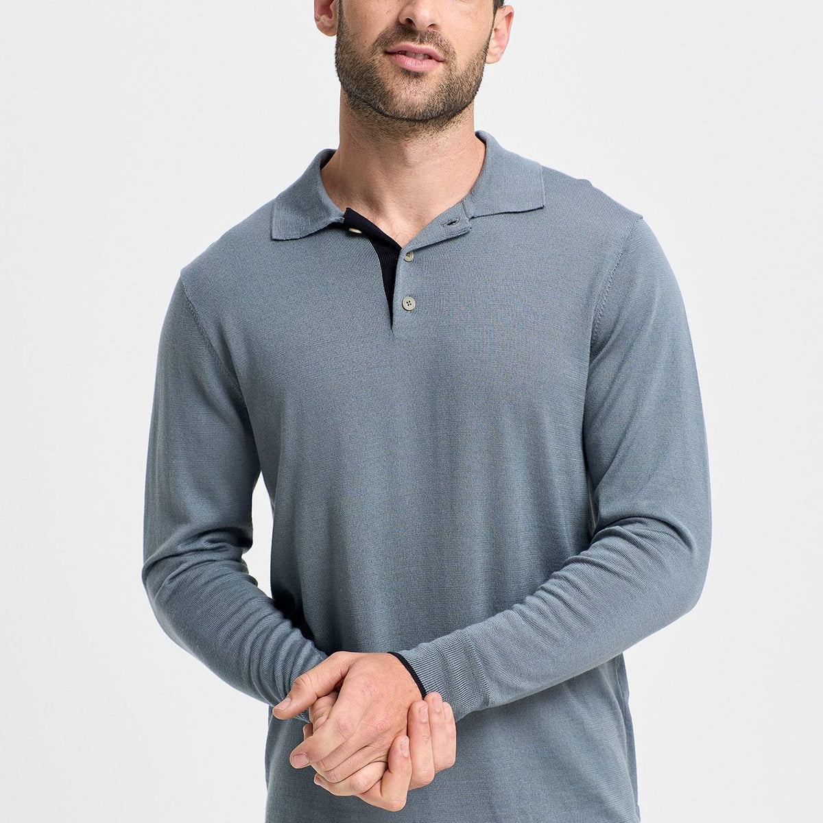Harry Long Sleeve Polo | Premium Merino Blend – Untouched World