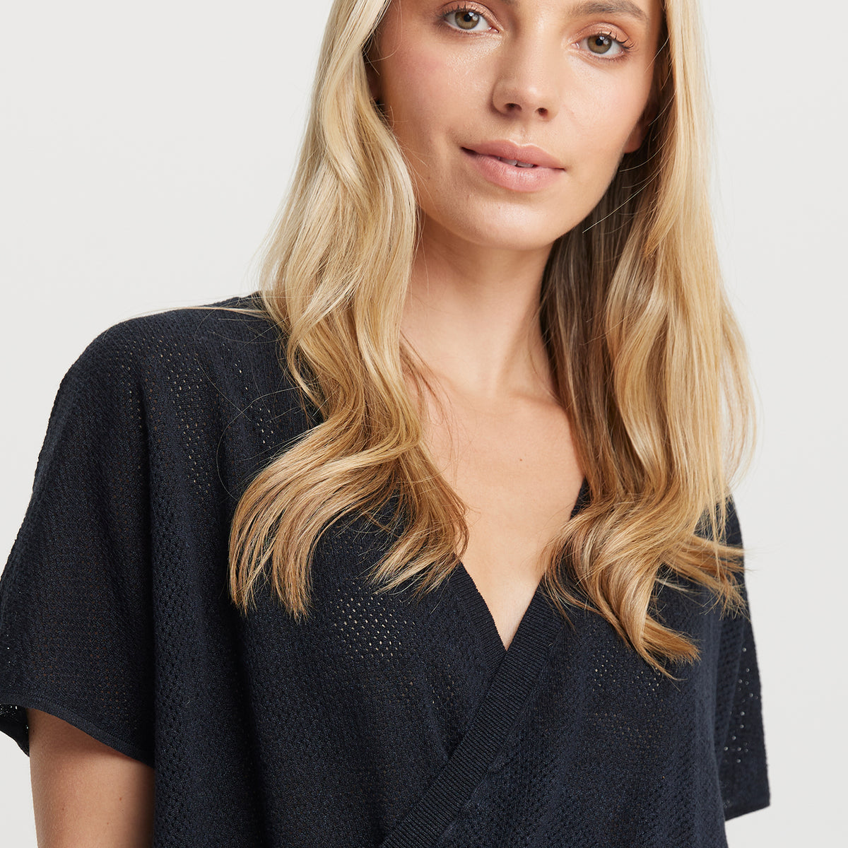 Naia Wrap Top | Light Linen & Cotton Wrap Top with V Neck | Relaxed Fit ...