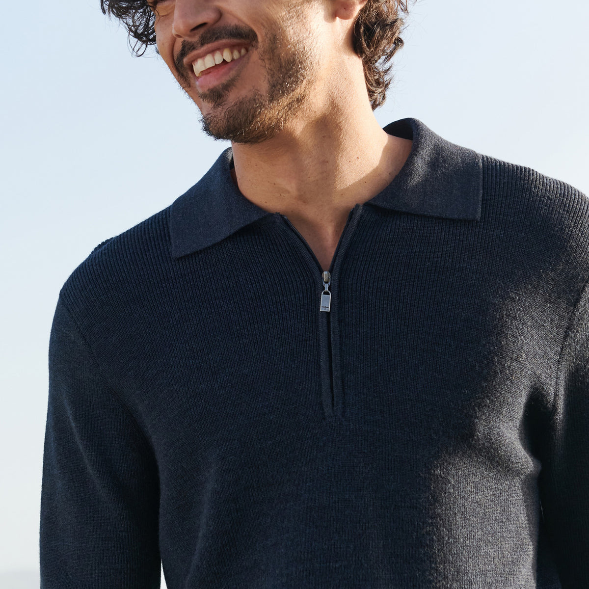 Lee Half Zip | 100% ZQRX™ Merino | Zip Neck, Textured Knit, Collar ...