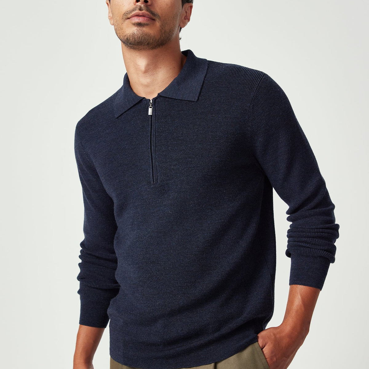 Lee Half Zip - Dark Navy – Untouched World