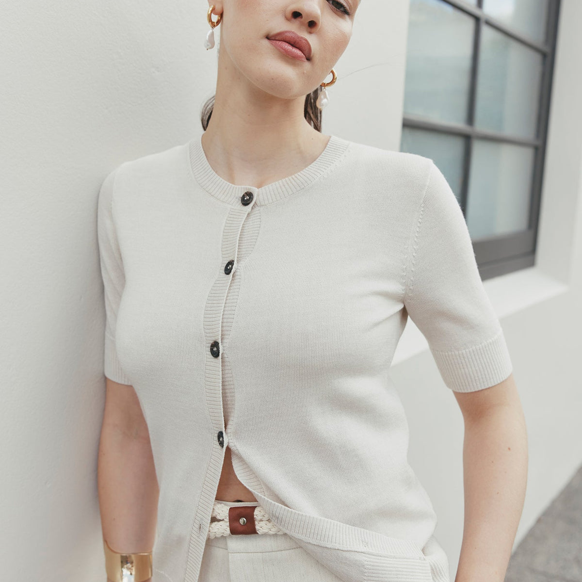 Orna Knit Cardi - Ecru – Untouched World