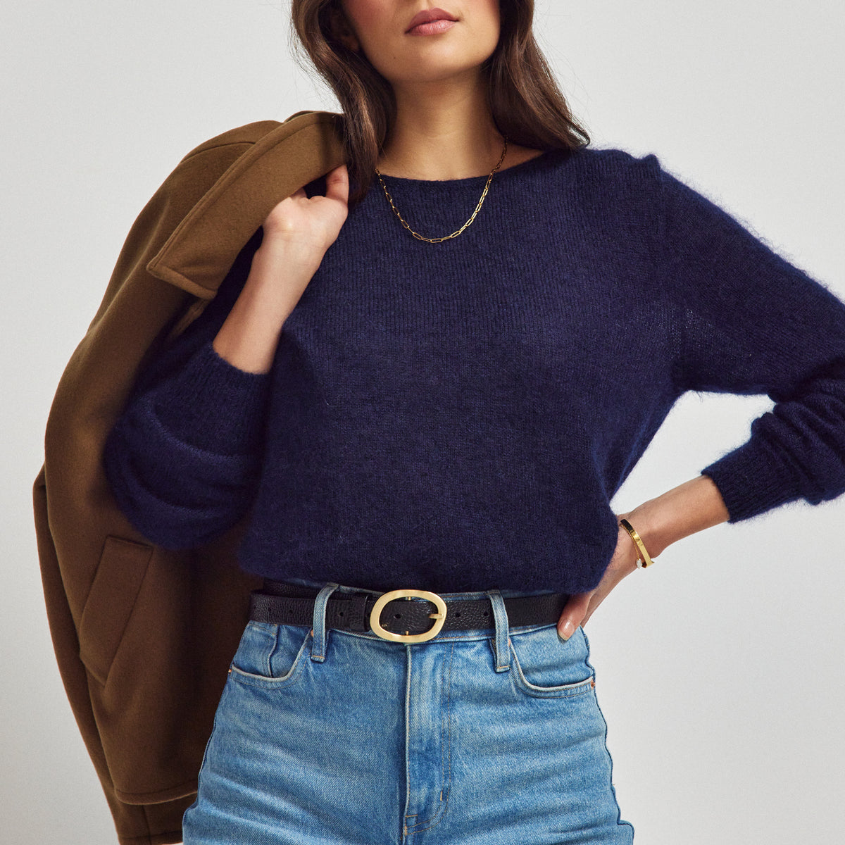 Muse Sweater - Deep Ocean | Super Kid Mohair & Silk | Luxury Knitwear ...