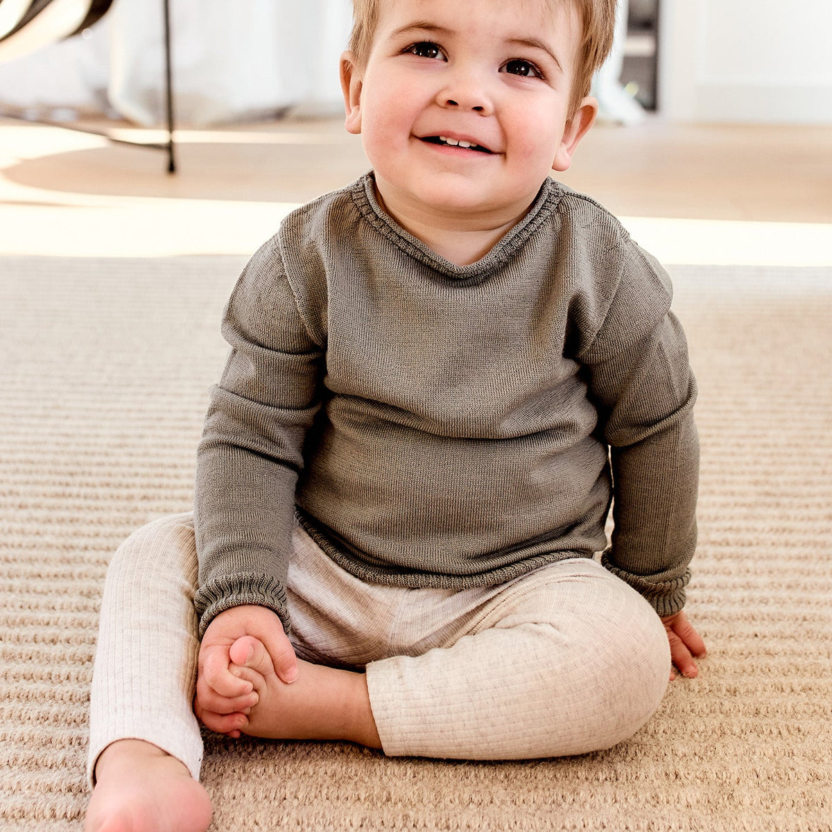Mini Merino Knit Crew - Pistachio – Untouched World