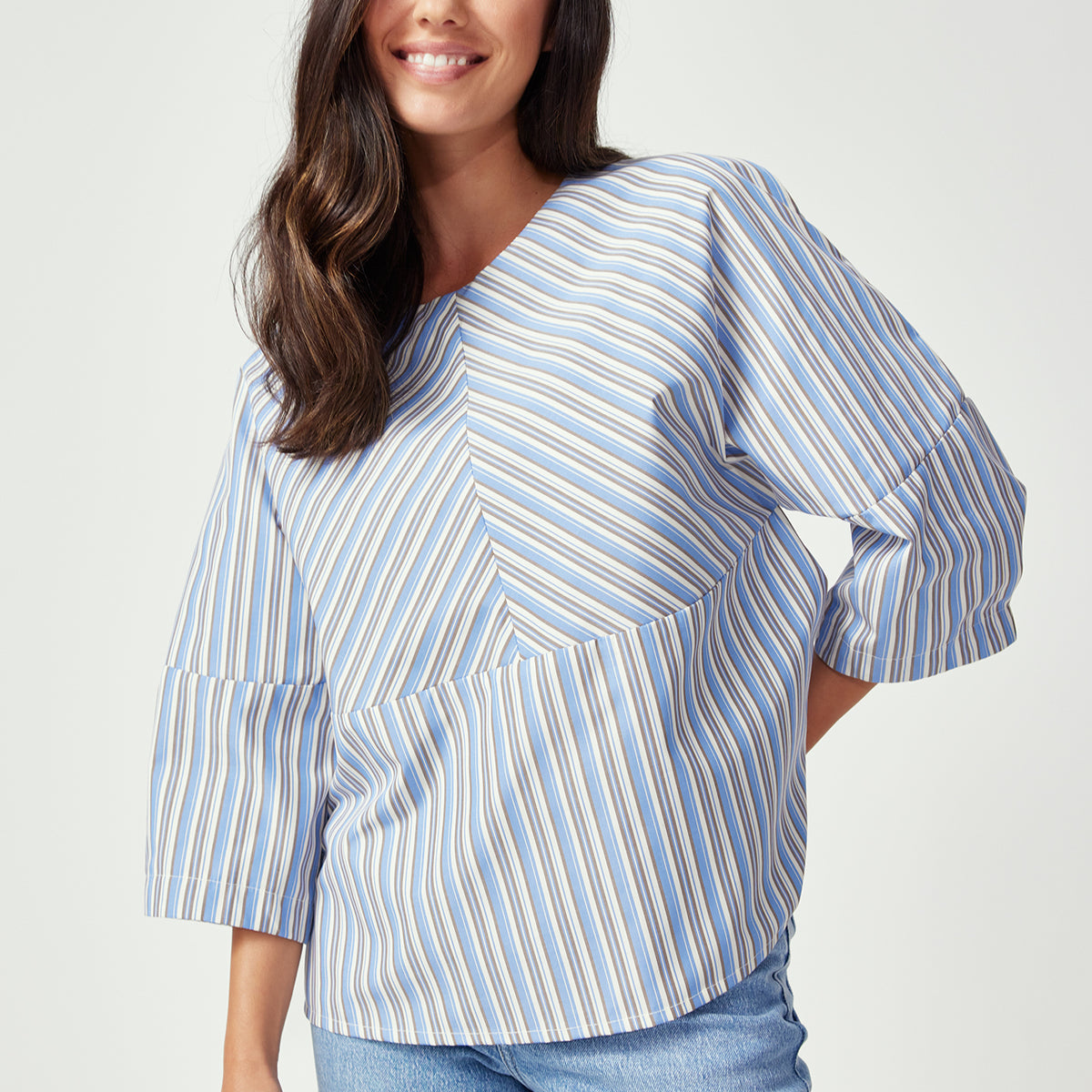 Sara Top | Boxy Organic Cotton Stripe Top | Sustainable Style ...