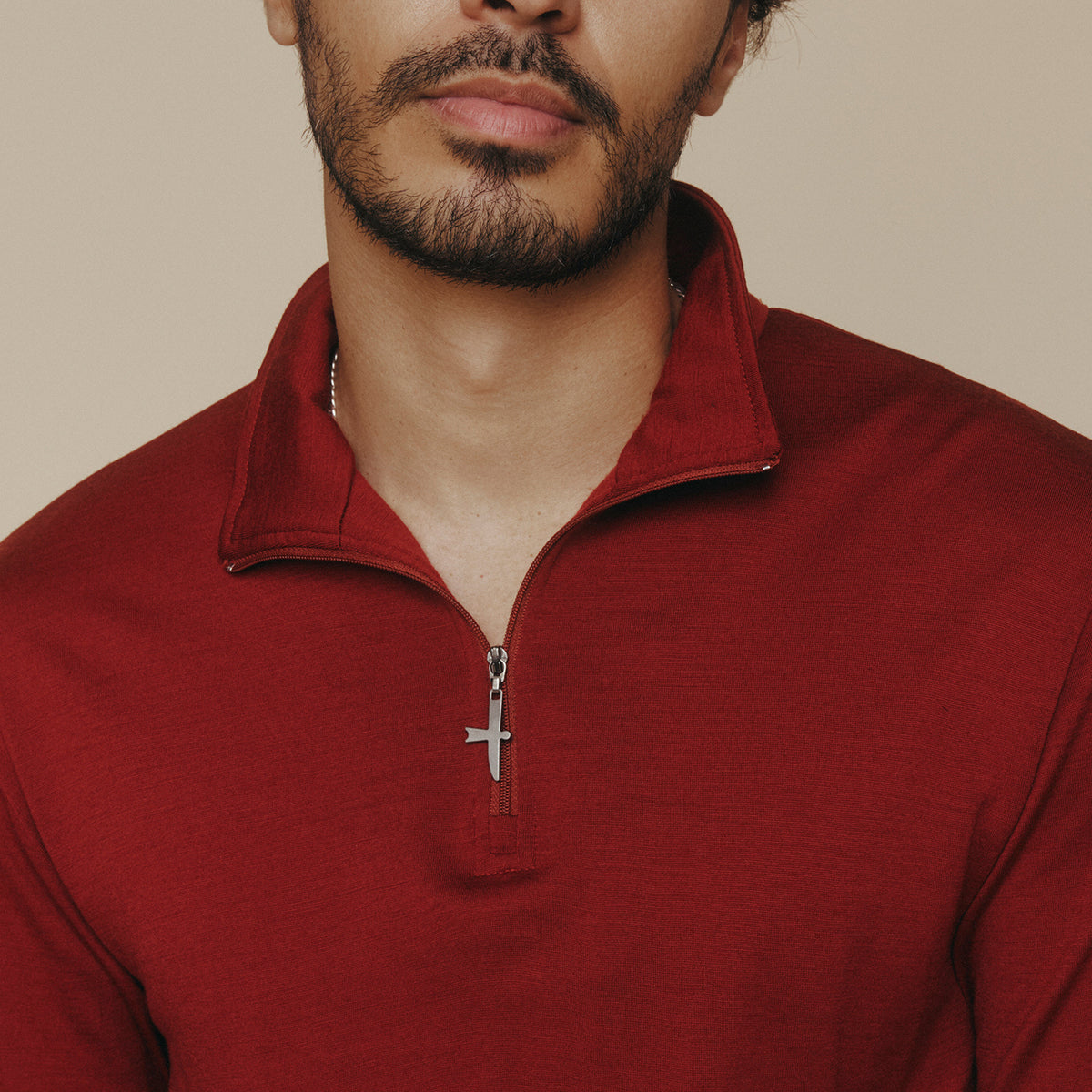 Pua Zip Shirt – Bordeaux | 100% ZQRX™ Merino Zip Neck | Quick Drying ...