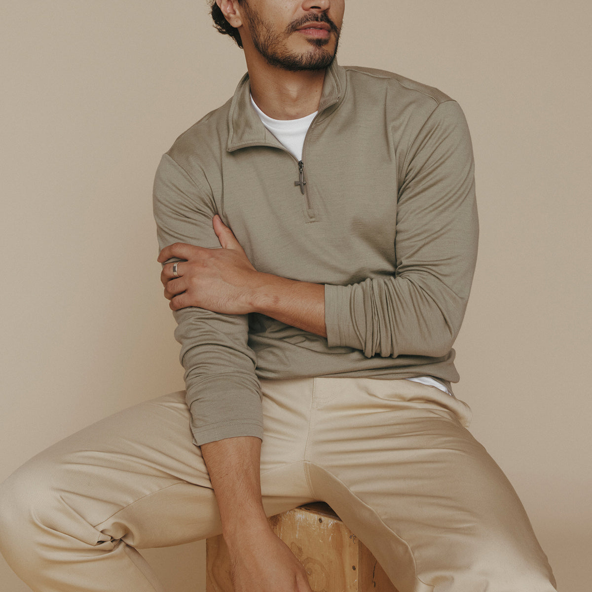 Pua Zip Shirt – Matcha | 100% ZQRX™ Merino Zip Neck | Quick Drying ...